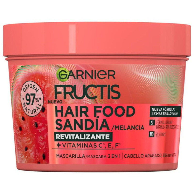 Garnier Fructis Hair Food Sandía Mascarilla Revitalizante 350Ml